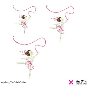 Mini Dancing Set Machine Embroidery Design Ballerina Pointe - Etsy