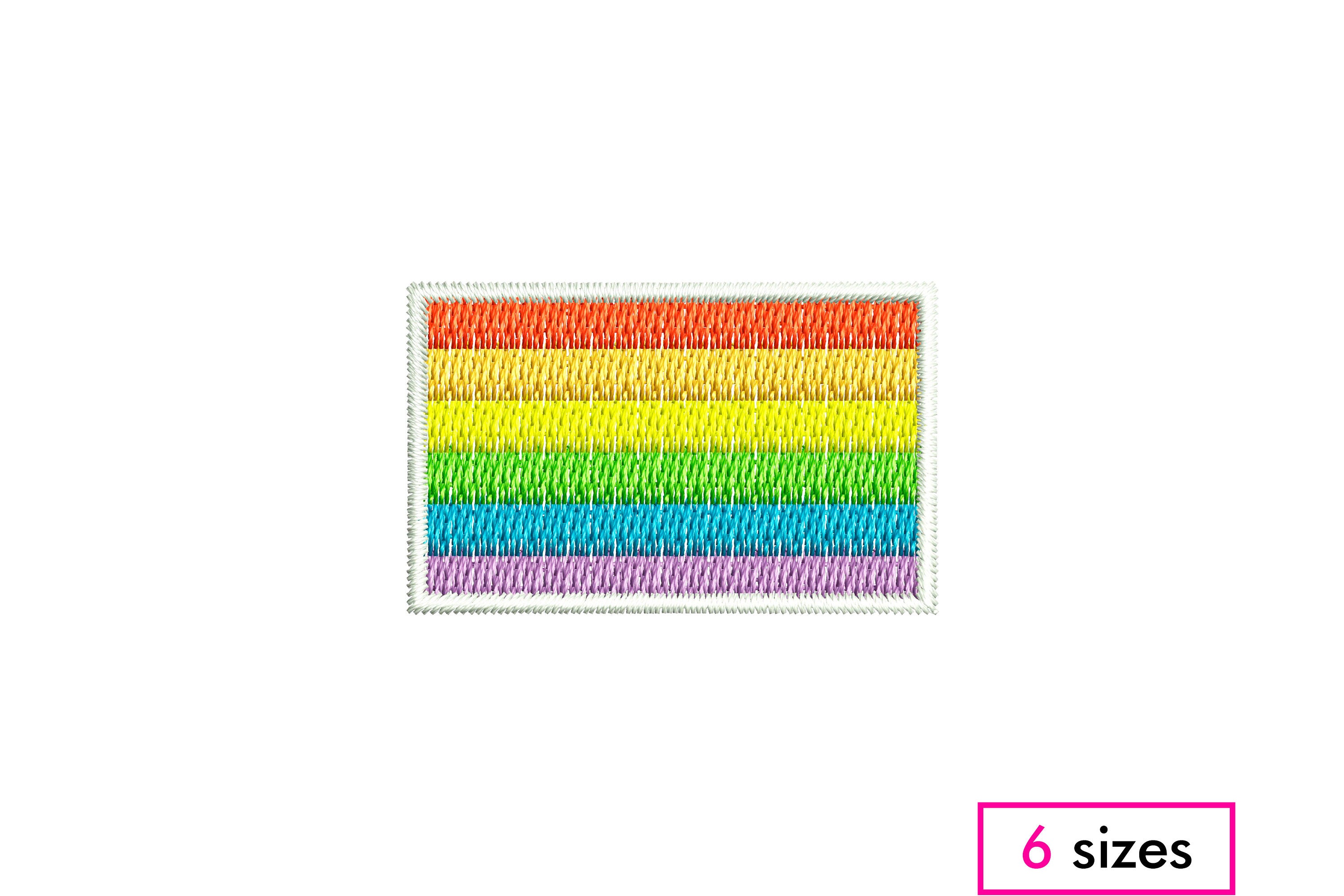 Mini LGBT Flag Machine Embroidery Design Gay Pride Rainbow - Etsy