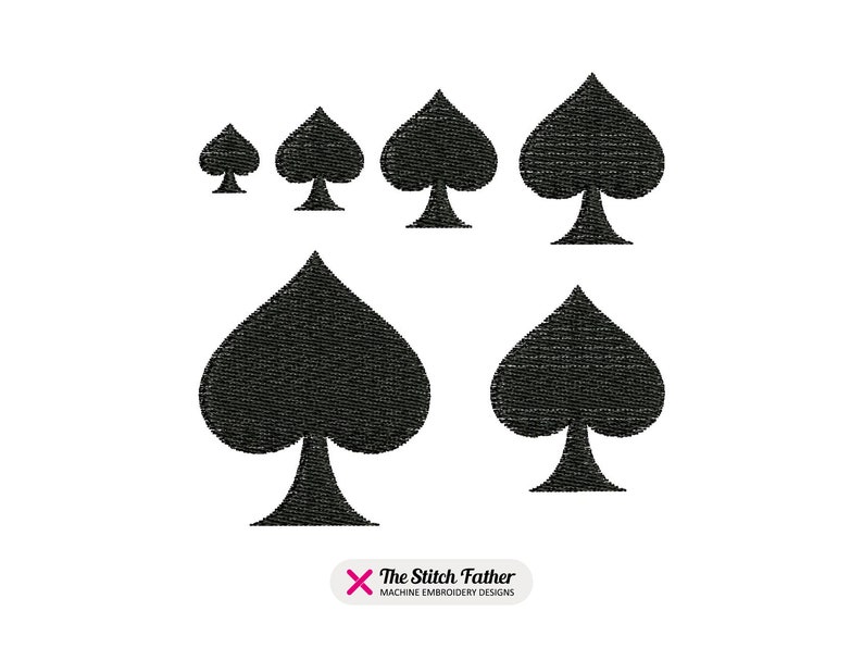 Mini Spades Symbol Machine Embroidery Design – Small Spade Icon ...
