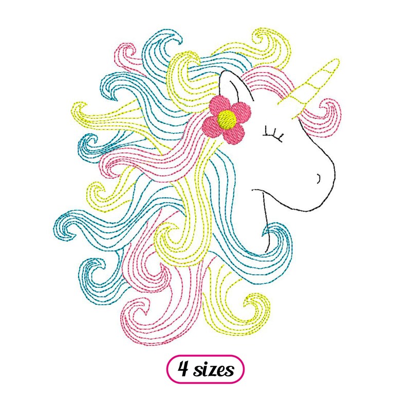 Unicorn Machine Embroidery Design - Etsy