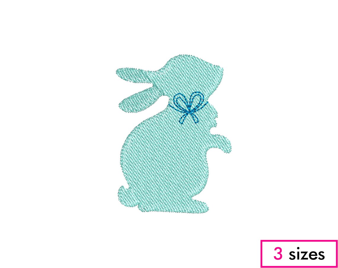 Mini Standing Bunny Machine Embroidery Design Cute Easter - Etsy