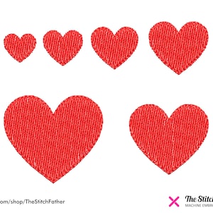 Mini Heart Machine Embroidery Design Heart Shape Fill - Etsy