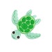 Mini Turtle Machine Embroidery Design Cute Smiling Turtle Swimming Sea ...