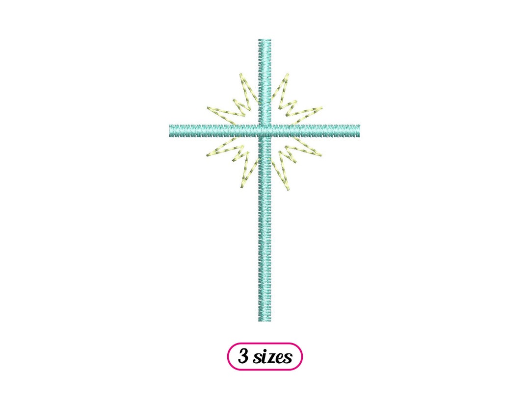 Mini Cross With Divine Light Machine Embroidery Design - 3 Sizes ...