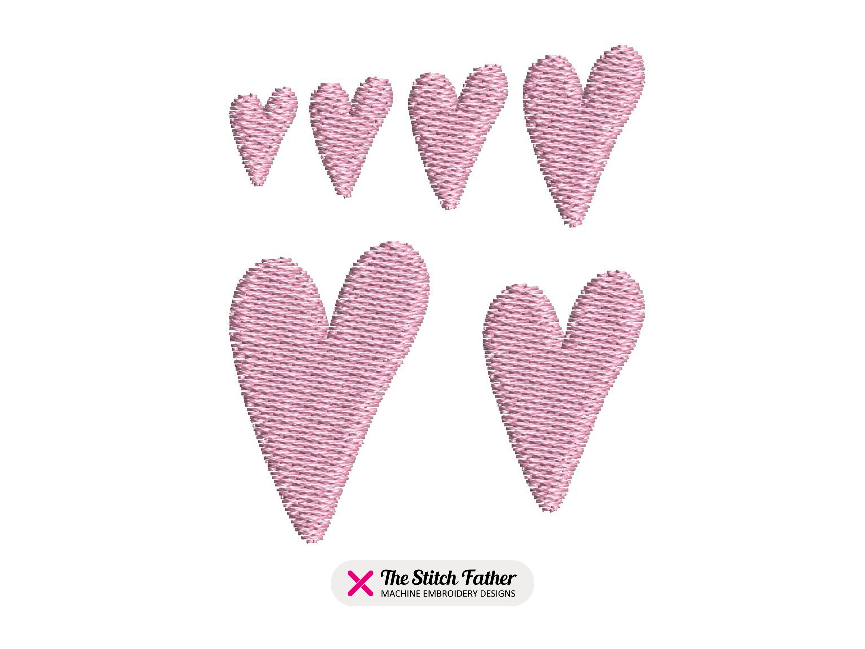 Mini Boho Heart Machine Embroidery Design – Cute Boho Heart Fill Stitch ...