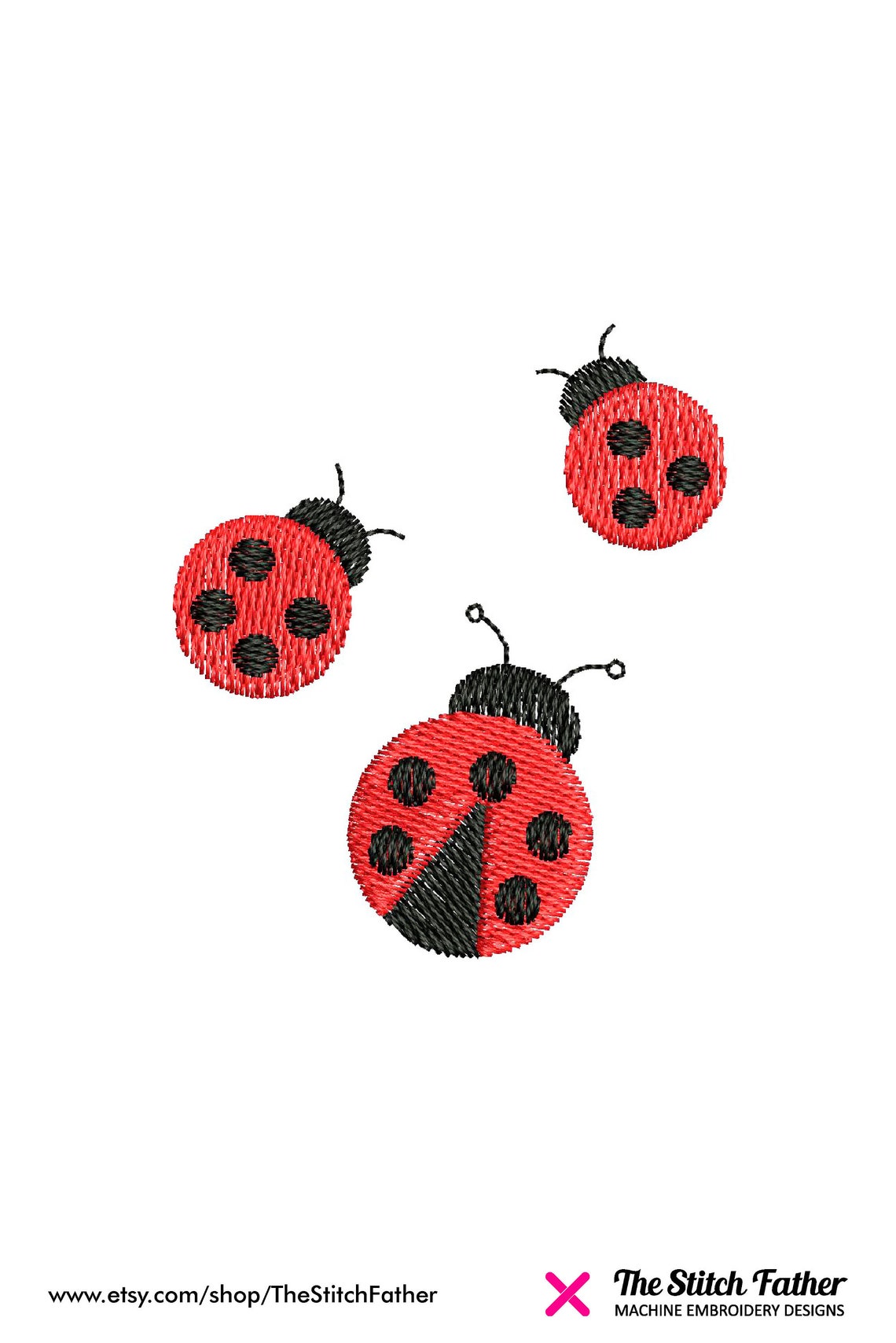 Mini Ladybirds Machine Embroidery Design Baby Ladybirds - Etsy