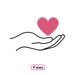 Hand Holding Heart Machine Embroidery – Helping Hand – Caring Hand With ...