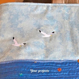 Mini Seagull Flying Machine Embroidery Design – Small Sea Gull Side ...