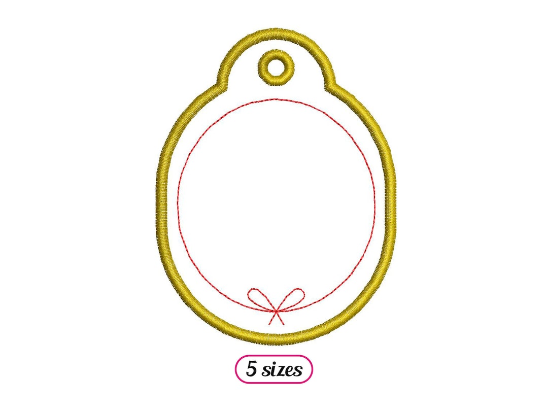 Name Tag Applique Machine Embroidery Design - 5 Sizes - INSTANT ...