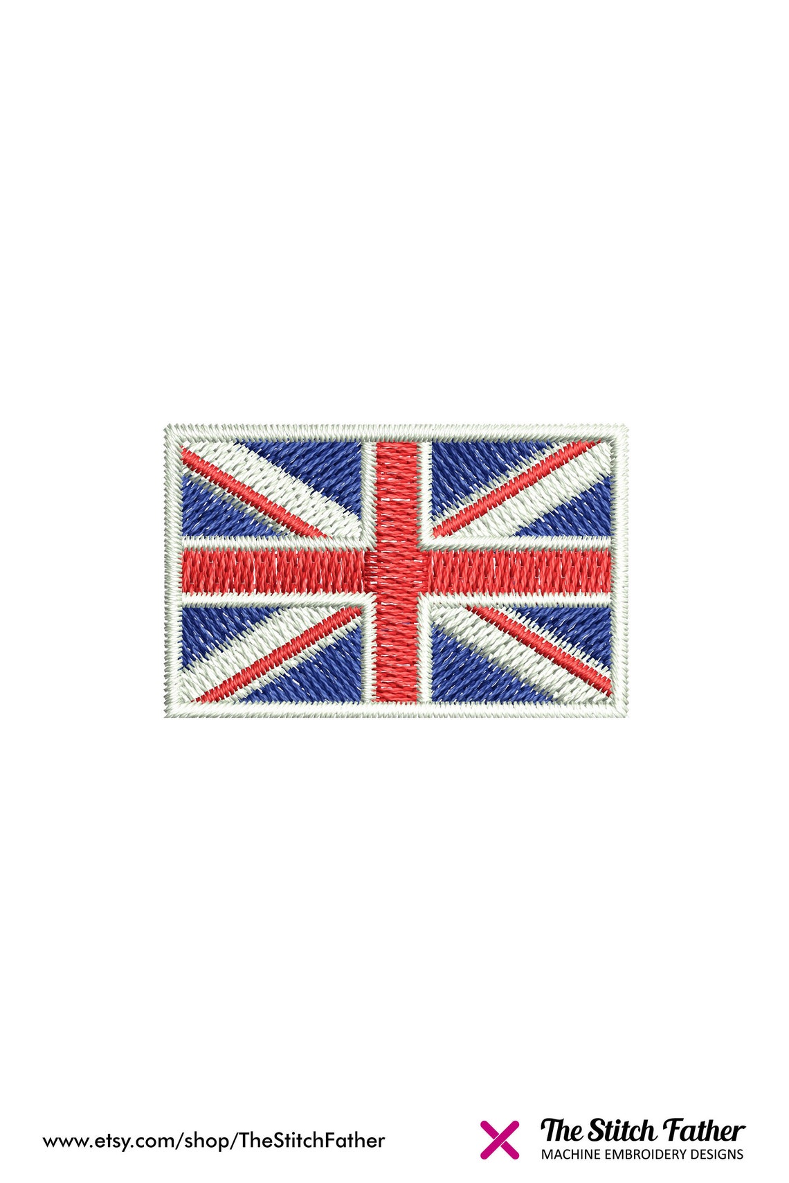 Mini UK Flag Machine Embroidery Design United Kingdom Flag - Etsy