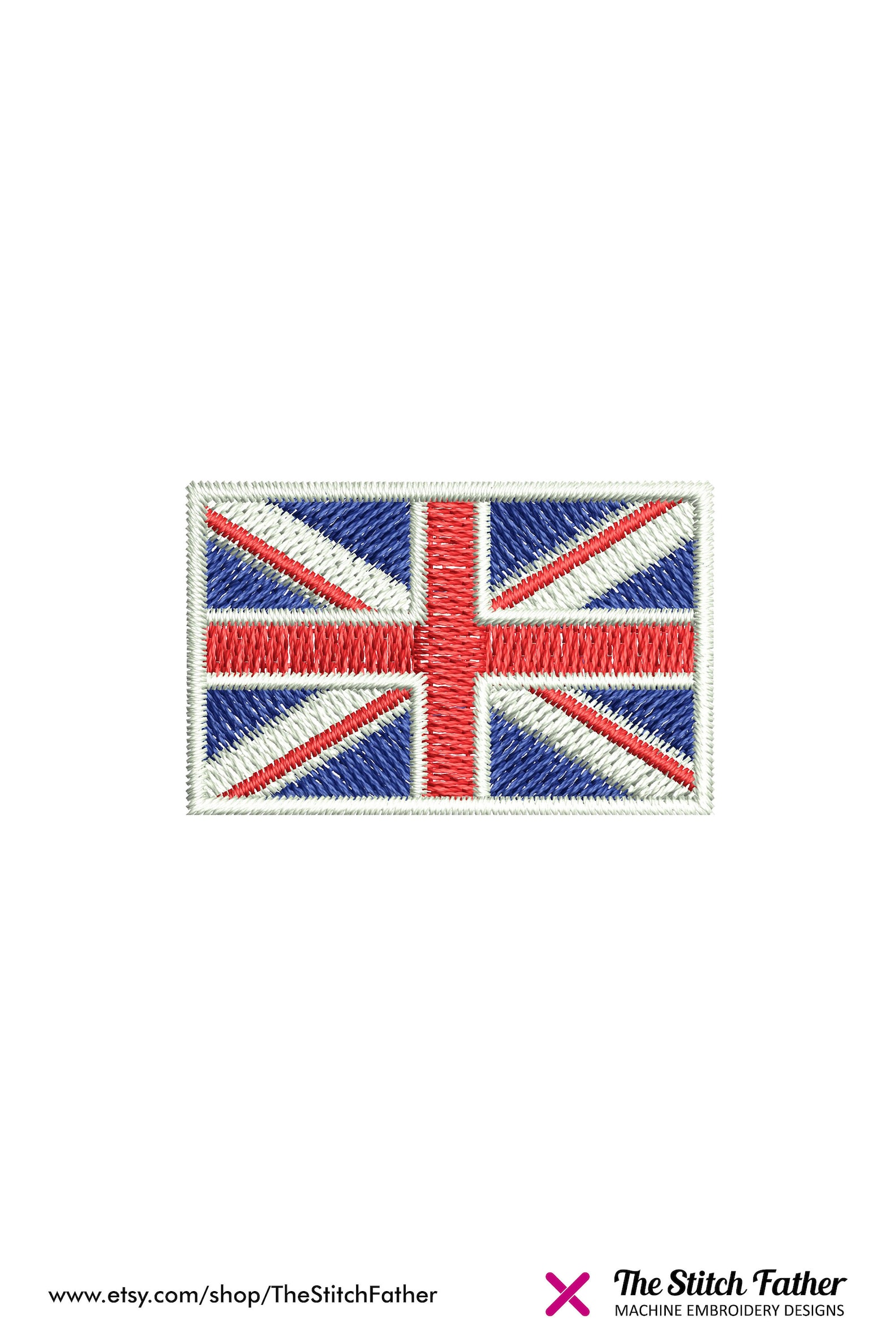 Mini UK Flag Machine Embroidery Design United Kingdom Flag - Etsy