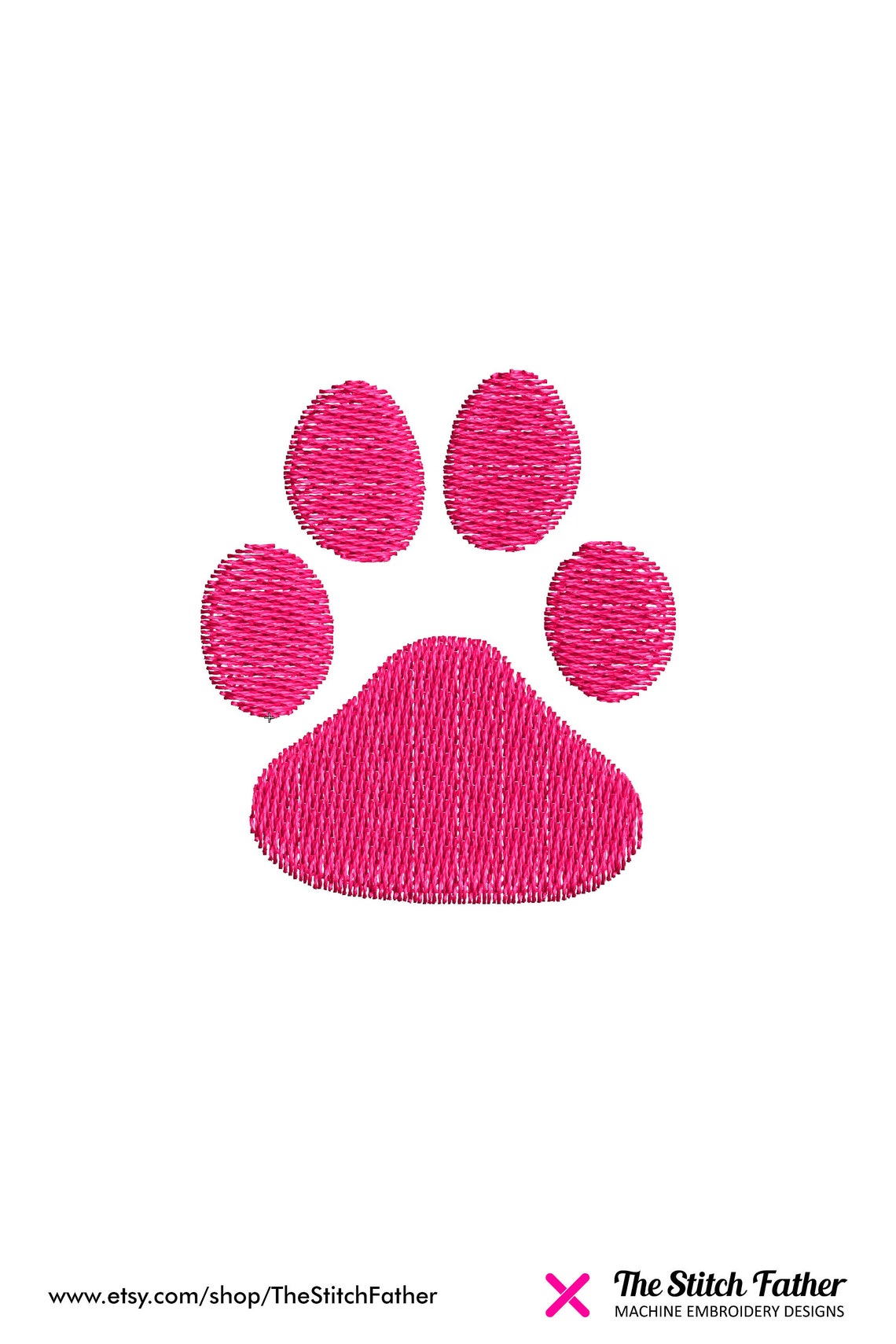 Mini Dog Print Machine Embroidery Design Pet Dog Paw Print - Etsy