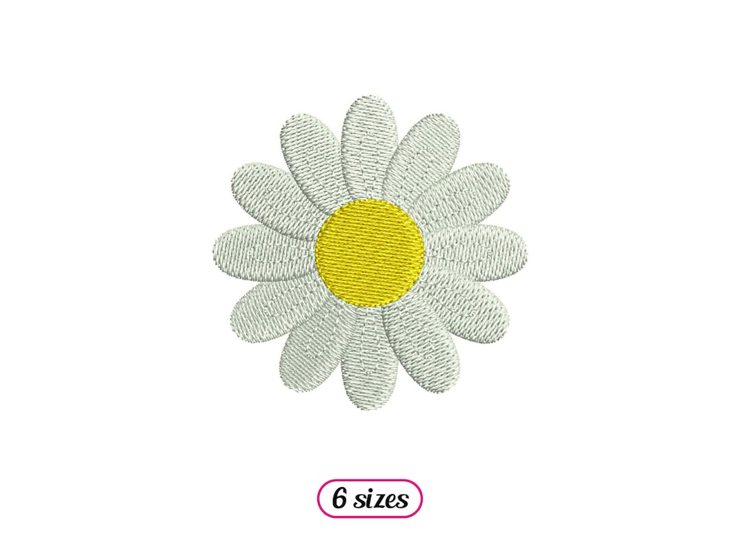 Daisy Flower Machine Embroidery Design - 6 Sizes - INSTANT DOWNLOAD - Etsy