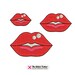 Mini Lips Mouth Machine Embroidery Design – Glossy Red Lips – Lipstick ...