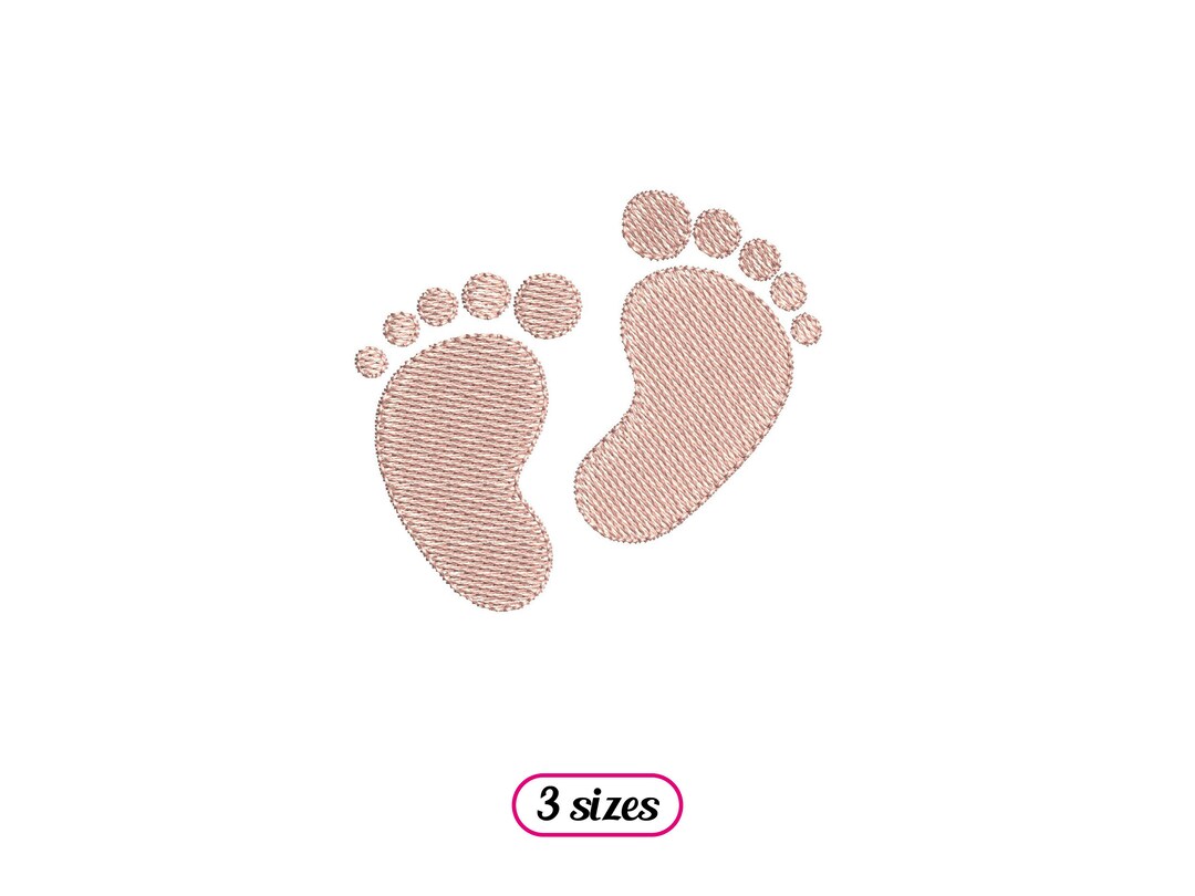 Mini Baby Feet Machine Embroidery Design – Cute Tiny Footprints – Small ...