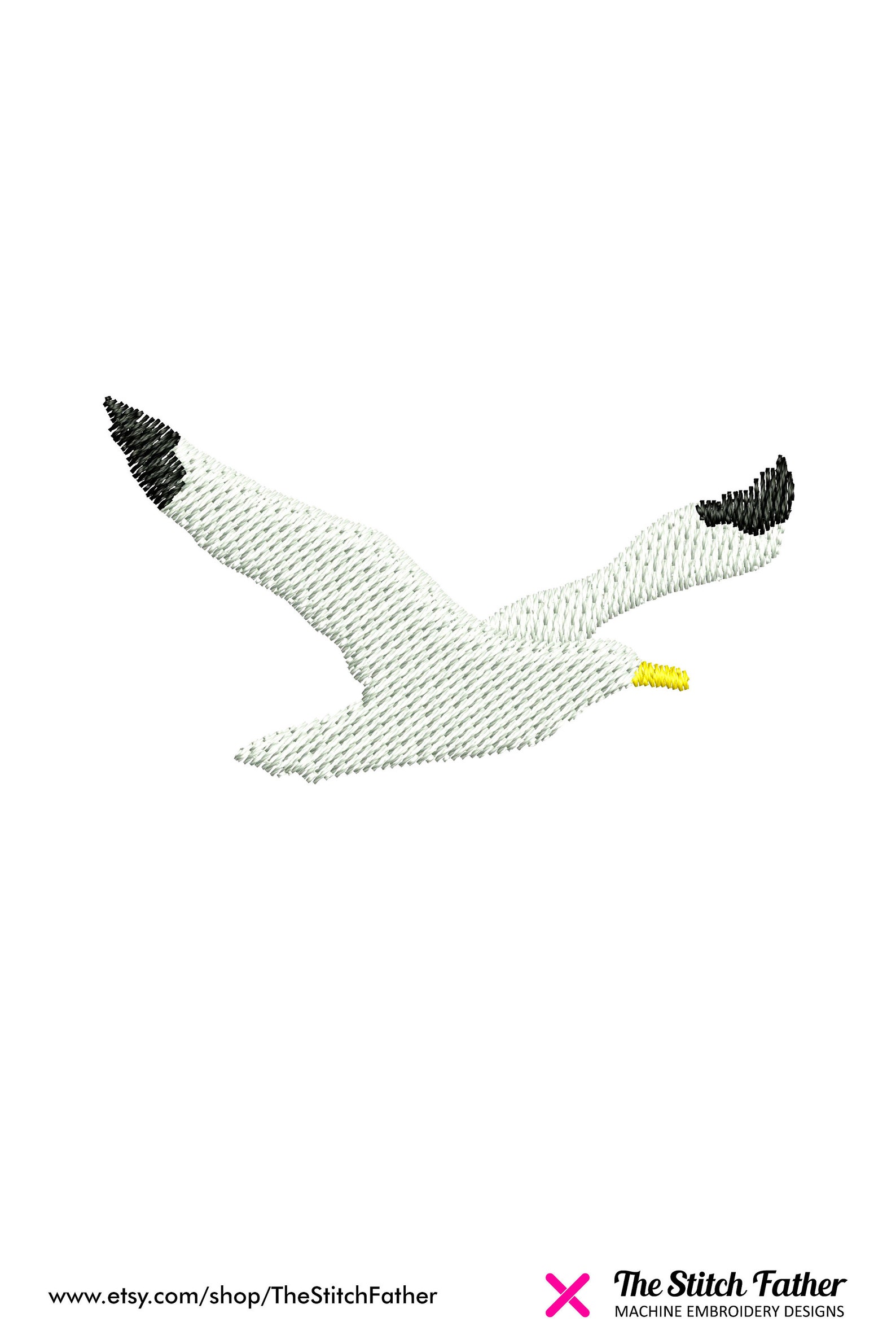 Mini Seagull Flying Machine Embroidery Design Small Sea Gull - Etsy