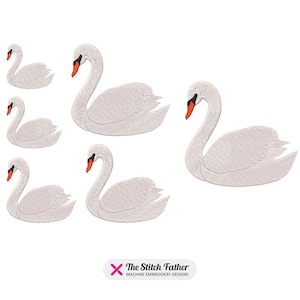 Swan Machine Embroidery Design - 6 Sizes - INSTANT DOWNLOAD - Etsy