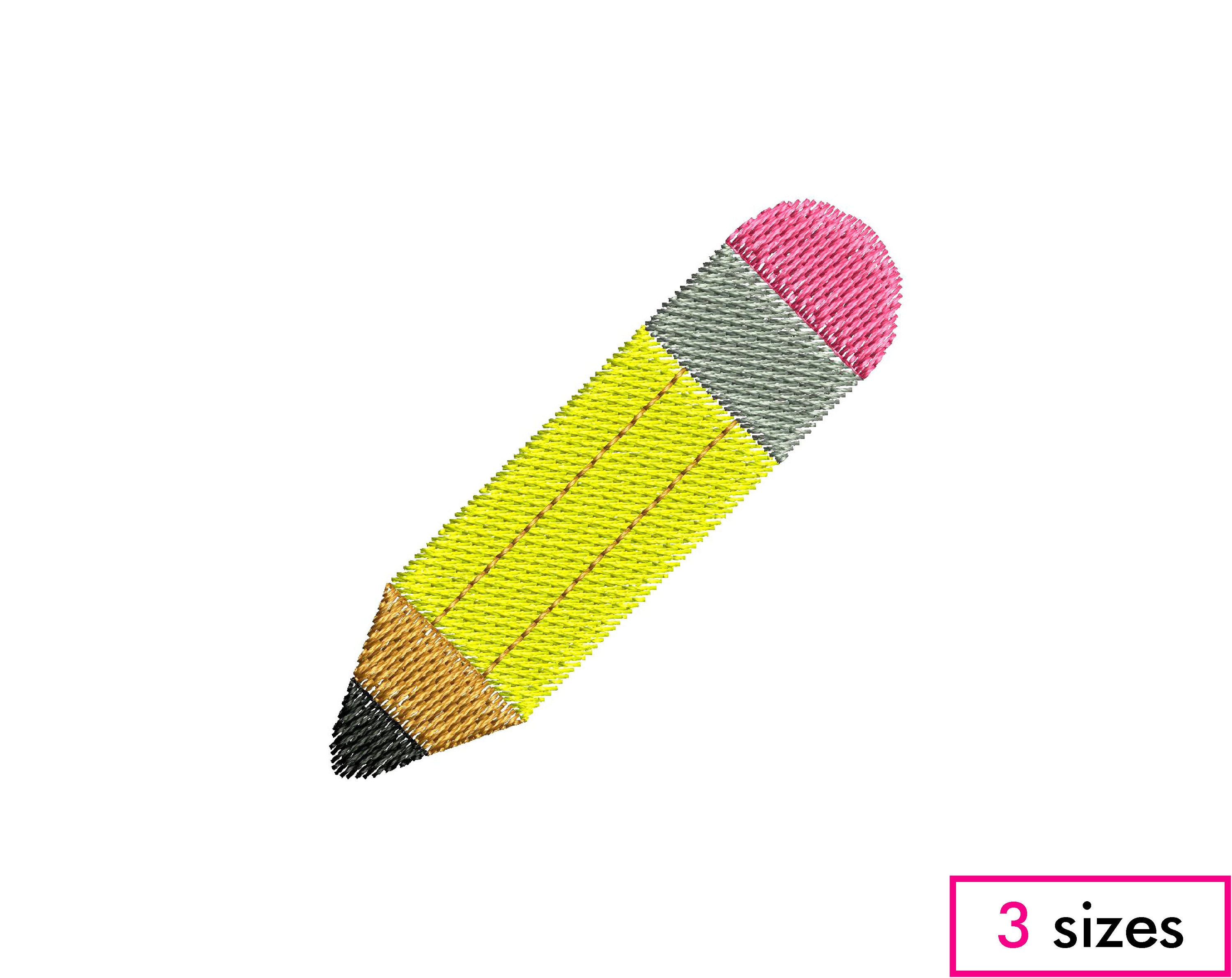 Mini Pencil Machine Embroidery Design Tiny Pencil With - Etsy