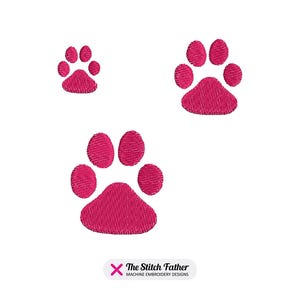 Mini Dog Print Machine Embroidery Design – Pet Dog Paw Print - Cute Dog ...
