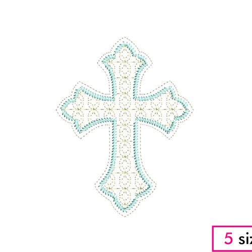 Mini Christian Cross Machine Embroidery Design-instant - Etsy