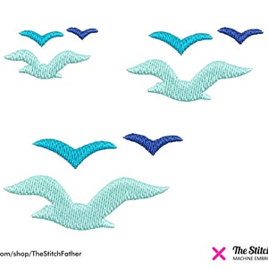 Mini Seagulls Machine Embroidery Design Small Sea Gull Animal Birds ...