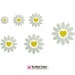 Daisy With Heart Machine Embroidery Design - 6 Sizes - INSTANT DOWNLOAD ...