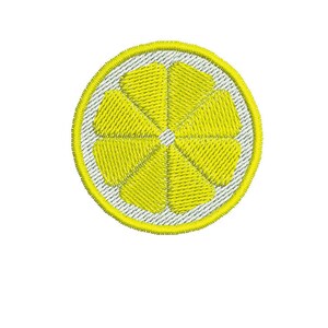 Mini Lemon Slice Machine Embroidery Design – Sliced Lemon Fruit ...