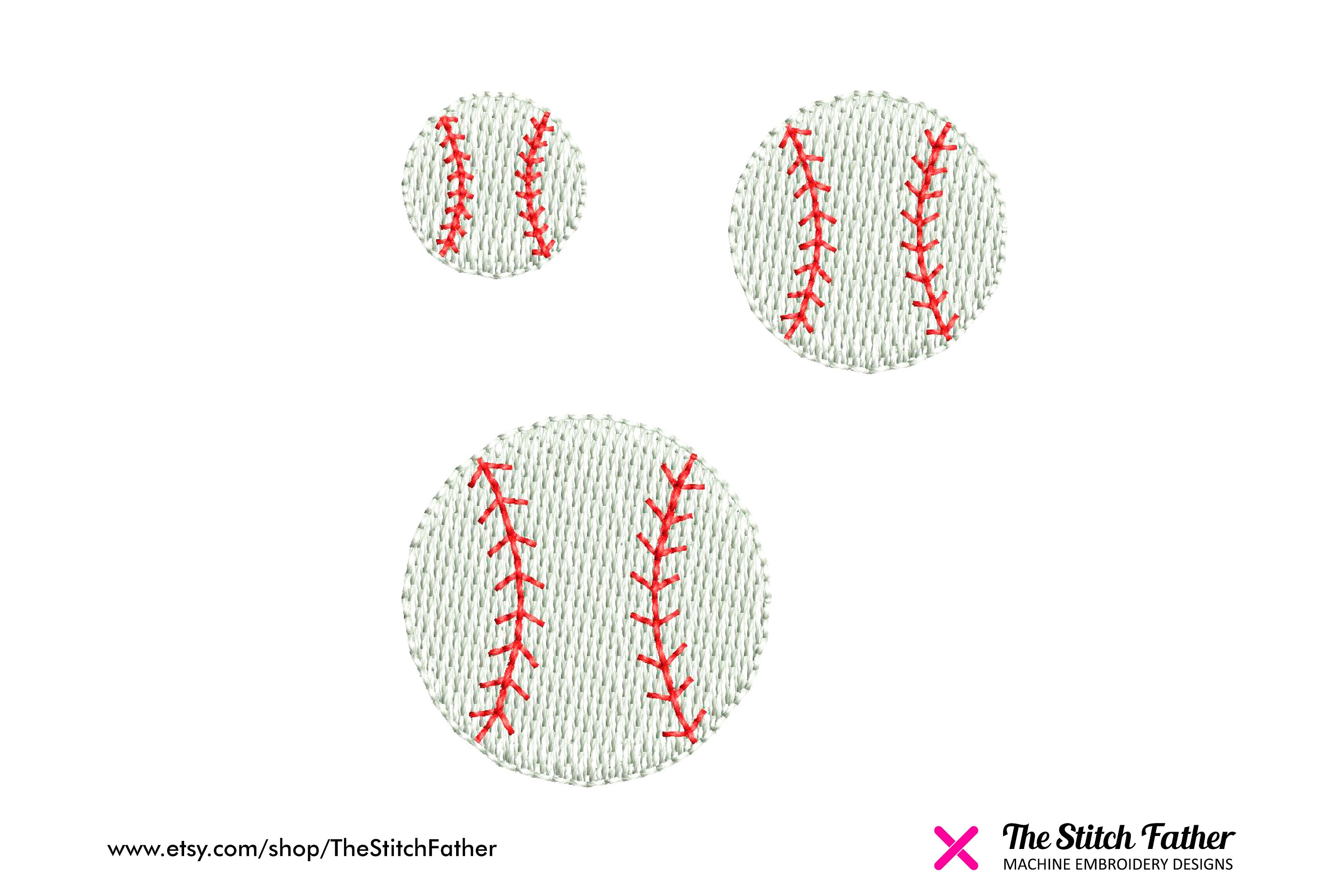 Mini Baseball Ball Machine Embroidery Design Baseball Sport - Etsy