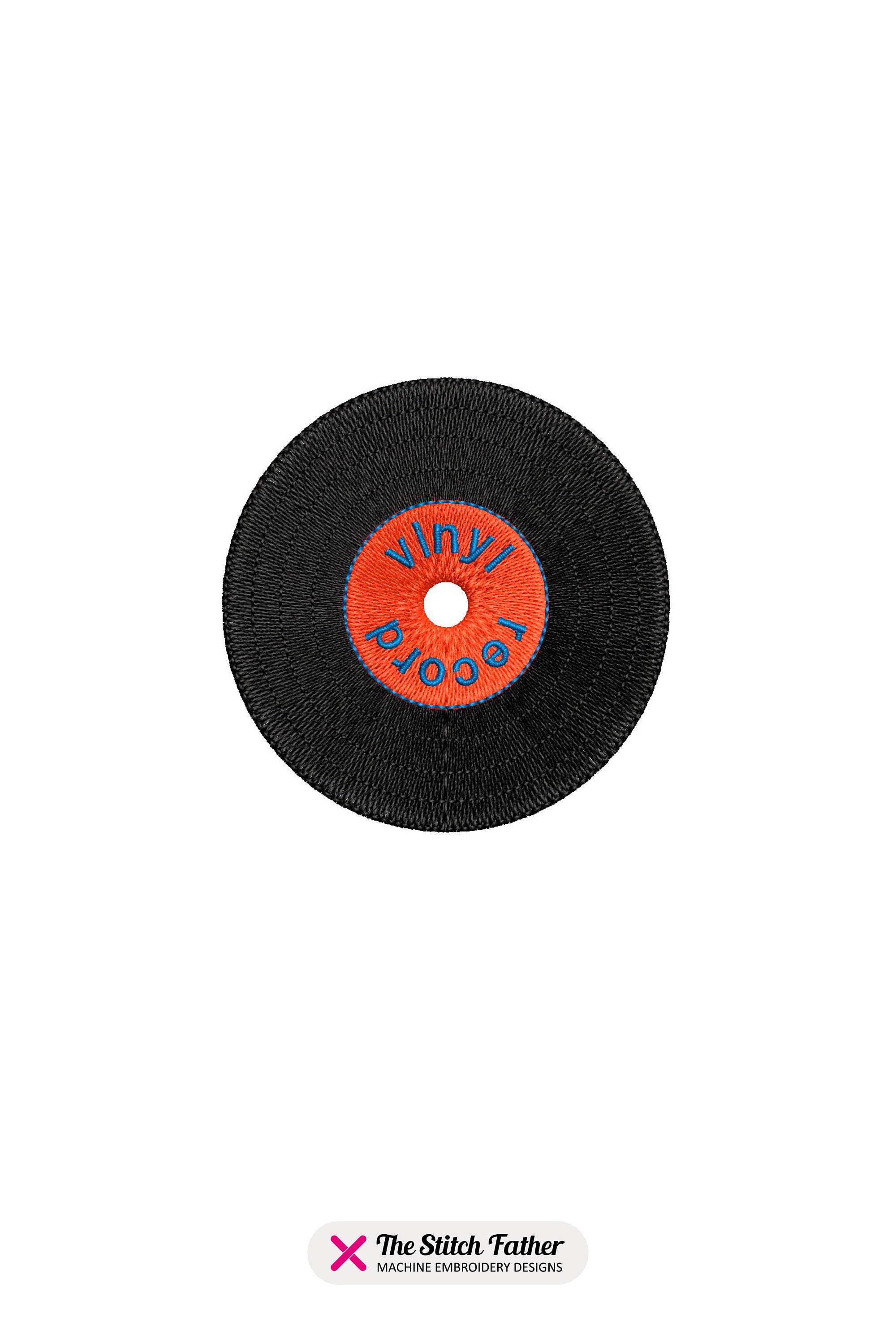Vinyl Record Machine Embroidery Design - 5 Sizes - INSTANT DOWNLOAD - Etsy