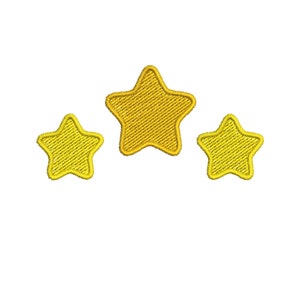 Mini Stars Horizontal Machine Embroidery Design – Filled Stars Satin ...