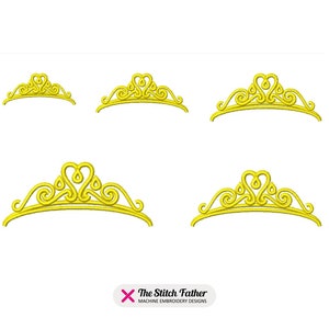 Princess Tiara Machine Embroidery Design - 5 Sizes - INSTANT DOWNLOAD ...