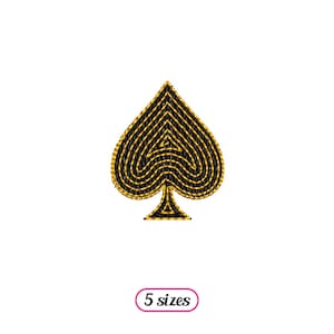 Spades (playing Card Suit) Machine Embroidery Design - 5 Sizes ...