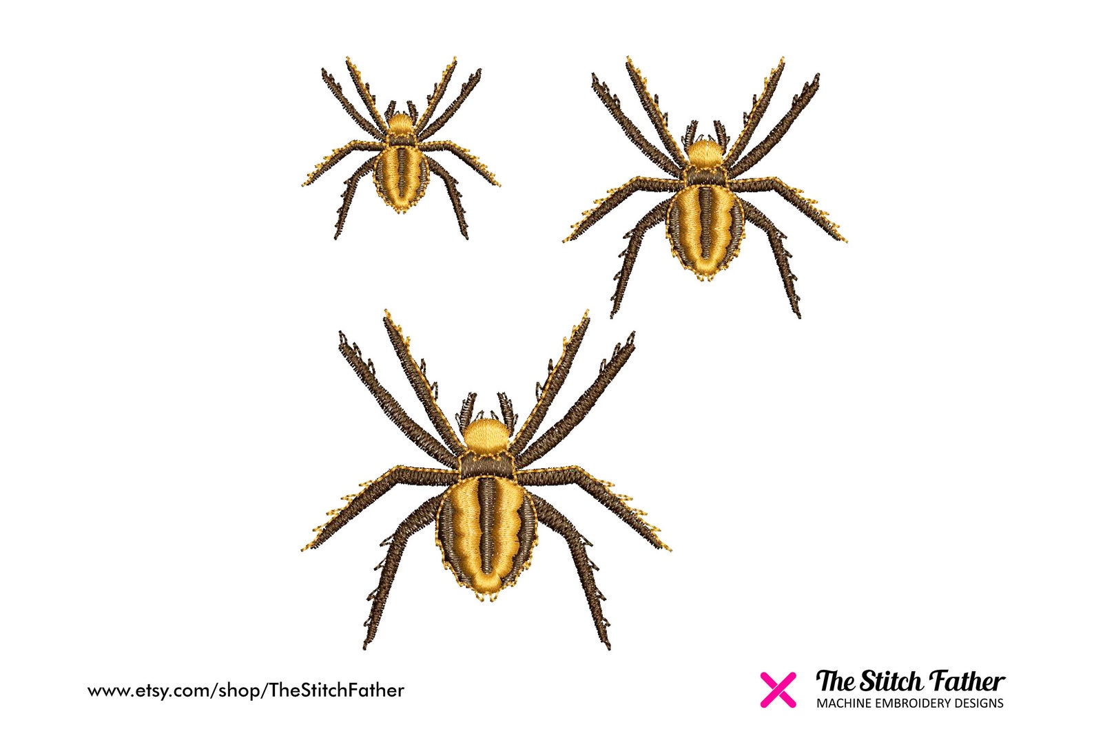 Mini Spider Machine Embroidery Design Realistic Spider - Etsy