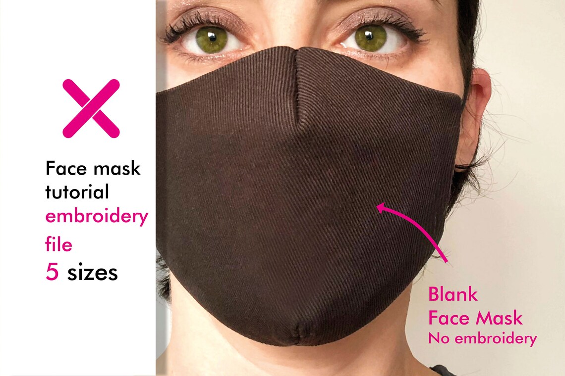 Face Mask Machine Embroidery Design Mask in the Hoop 5 Sizes - Etsy