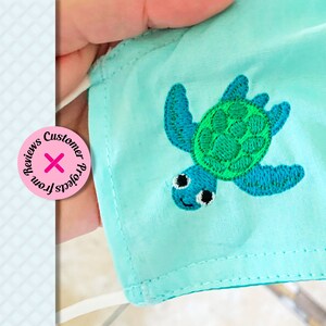 Mini Turtle Machine Embroidery Design Cute Smiling Turtle Swimming Sea ...