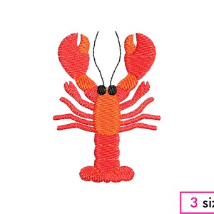 Mini Lobster Machine Embroidery Design Small Lobster - Etsy