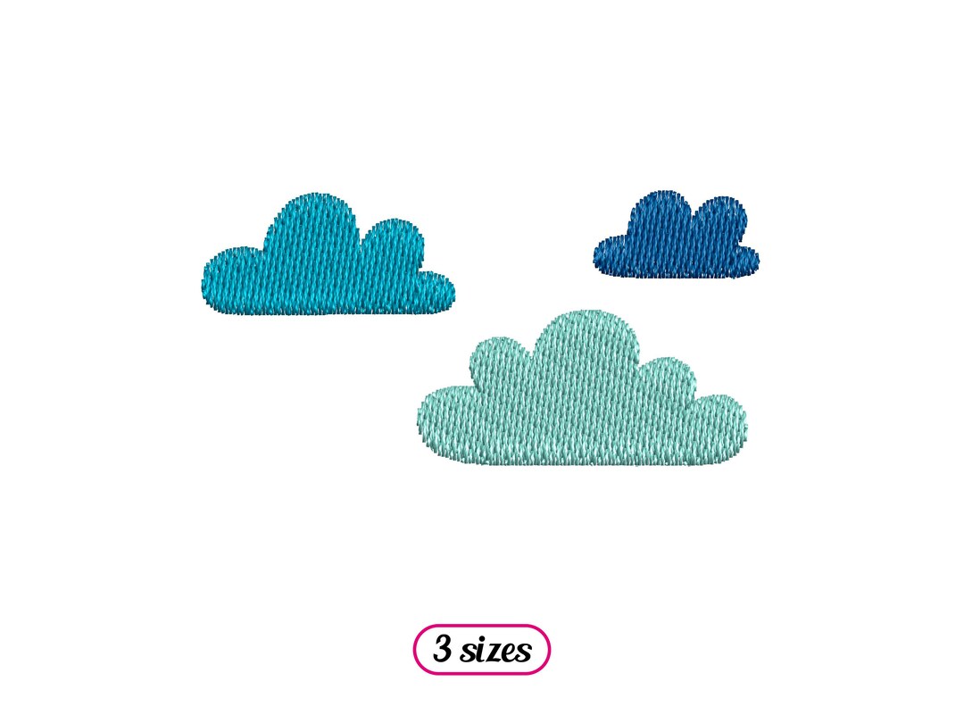 Mini Clouds Machine Embroidery Design – Cute Clouds – Cloudy Sky ...