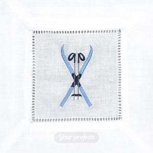 Mini Ski Machine Embroidery Design – Winter Skis Mountain Ski Pole ...