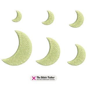 Mini Moon Machine Embroidery Design – Tiny Crescent Moon – Small Moon ...
