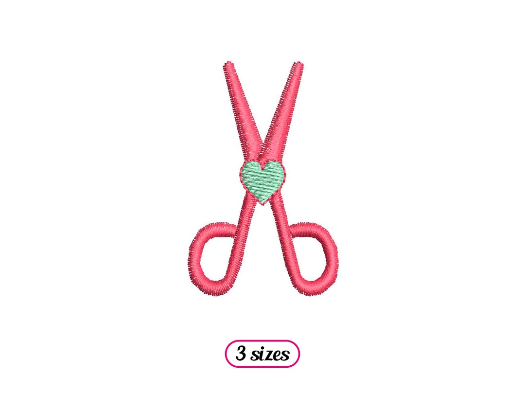 Mini Scissors Machine Embroidery Design – Hairdresser Scissors Haircut ...