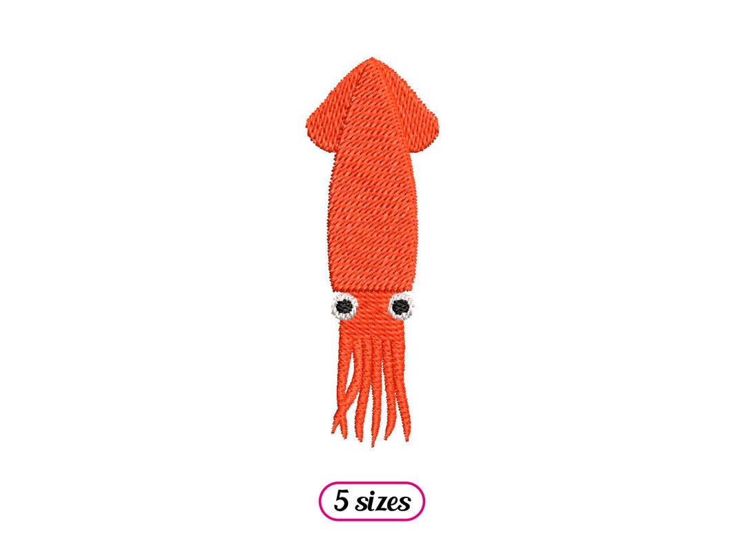 Squid Machine Embroidery Design - 5 Sizes - INSTANT DOWNLOAD - Etsy