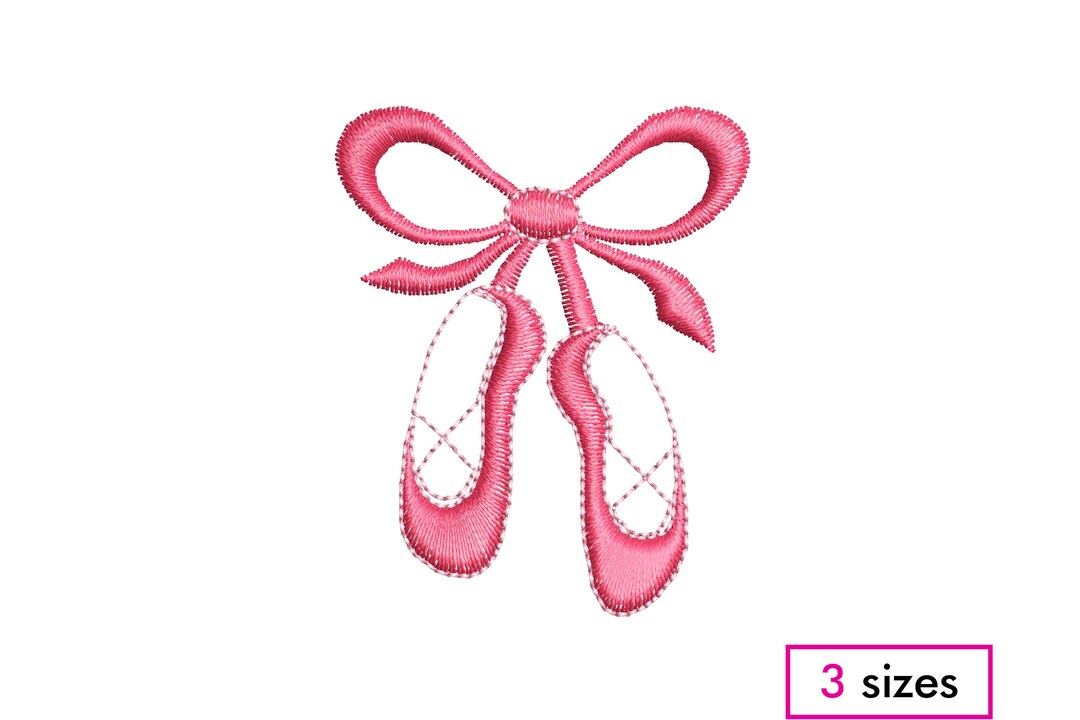 Mini Ballet Shoes Machine Embroidery Design Ballerina Pointe Dancing ...