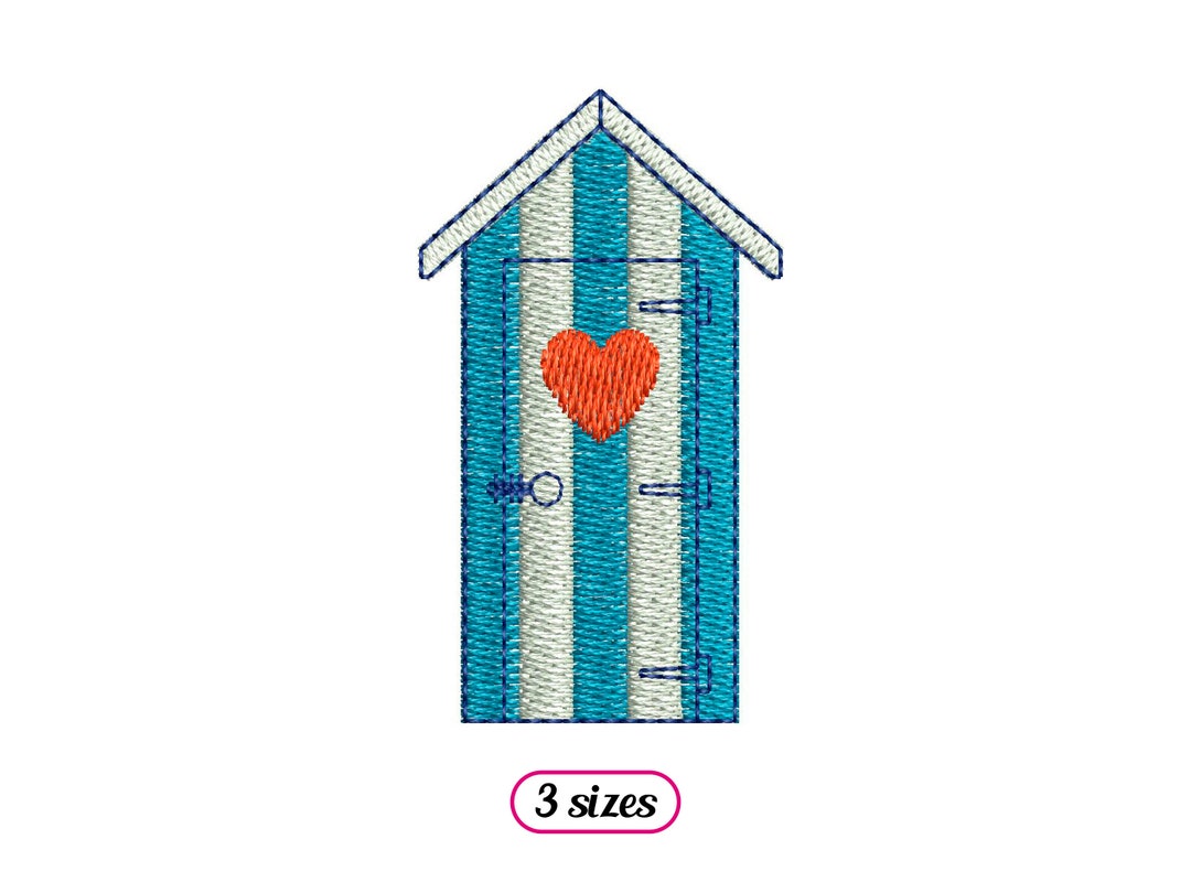Mini Beach Box Machine Embroidery Design – Small Beach Hut – Cute Beach ...