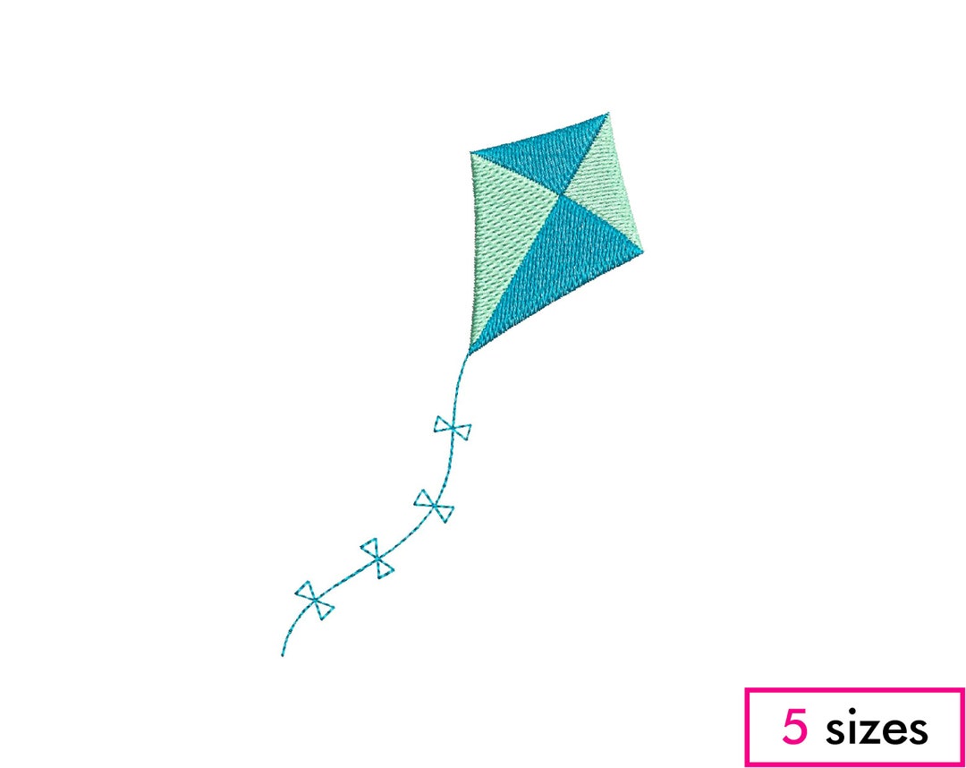Mini Kite Machine Embroidery Cute Kite Fill Stitch Kite - Etsy