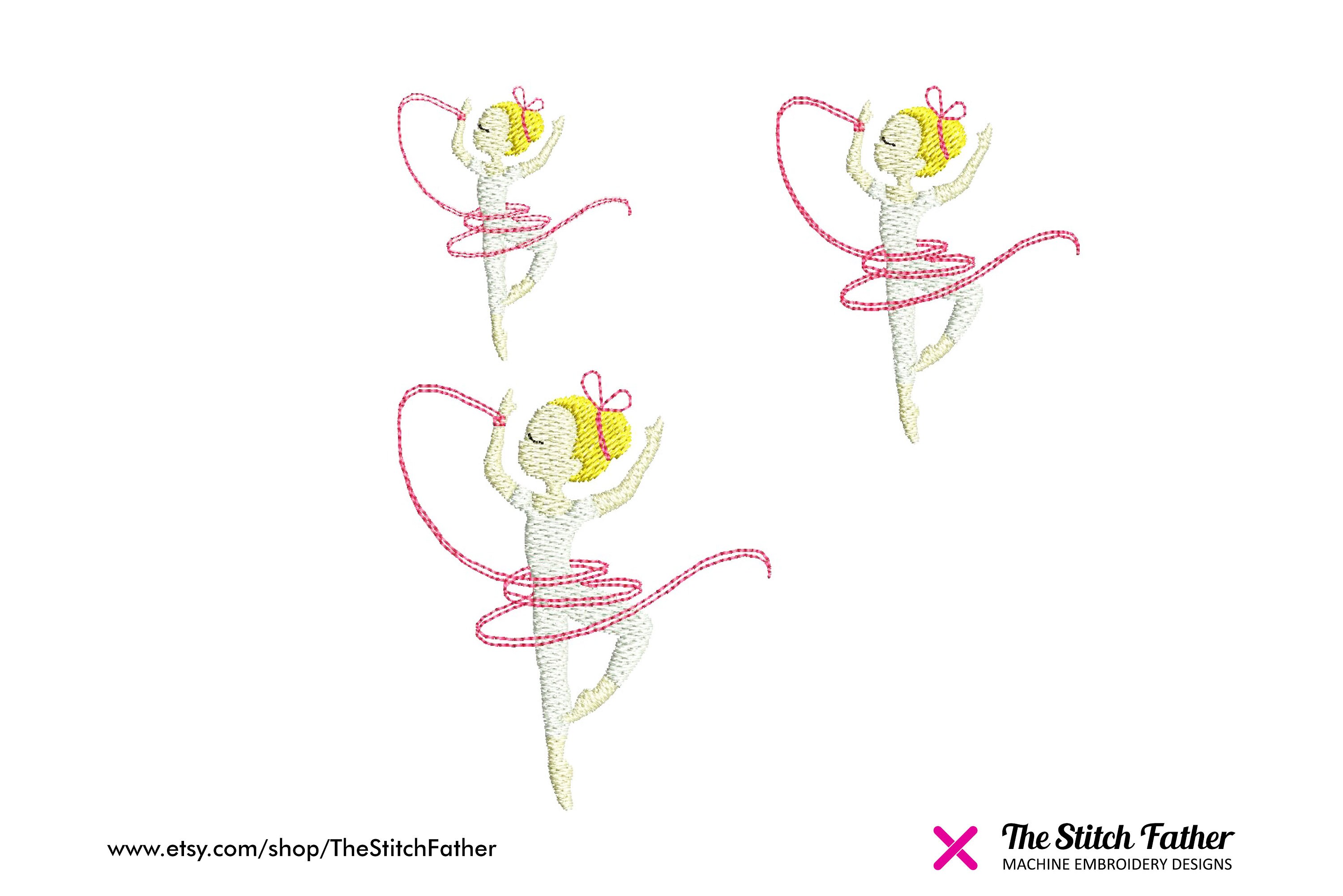 Mini Dancing Set Machine Embroidery Design Ballerina Pointe - Etsy