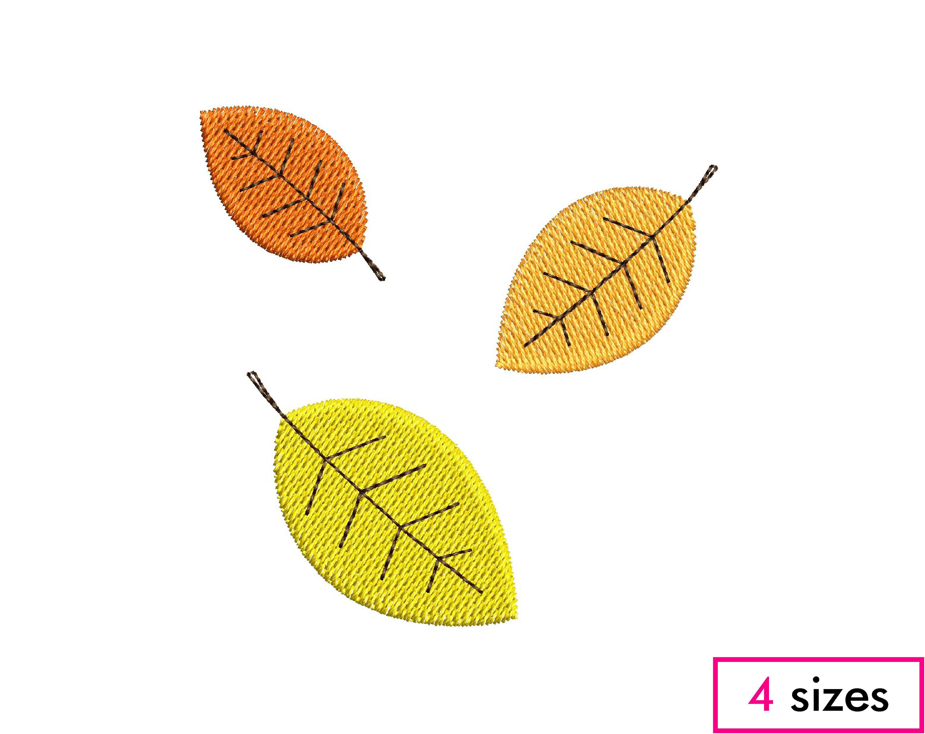 Mini Falling Leaves Machine Embroidery Small Beech Leaf - Etsy
