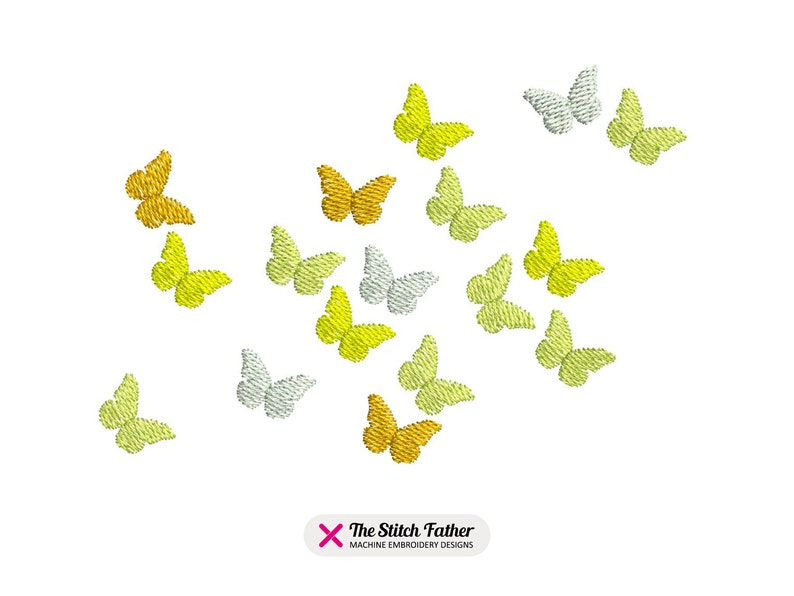 Flying Butterflies Large Group Machine Embroidery Design - 4 Sizes ...