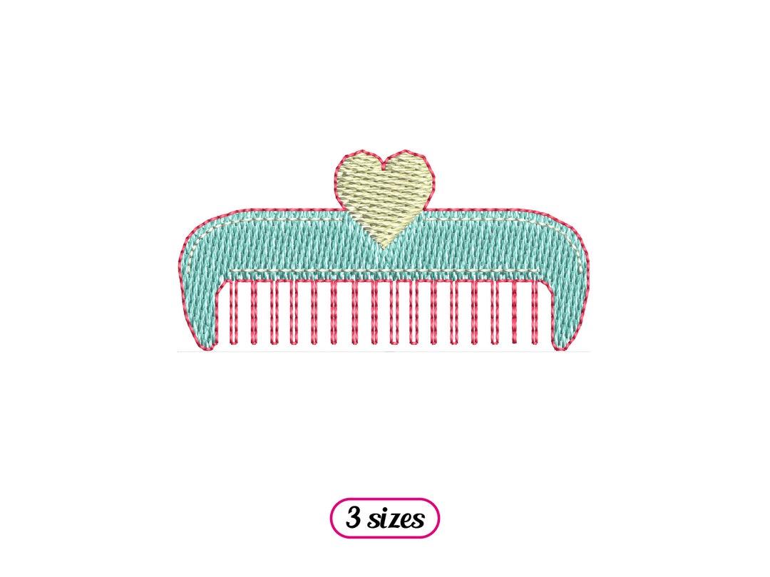 Mini Comb Machine Embroidery Design – Hairdresser Comb Hairstyle Hair ...