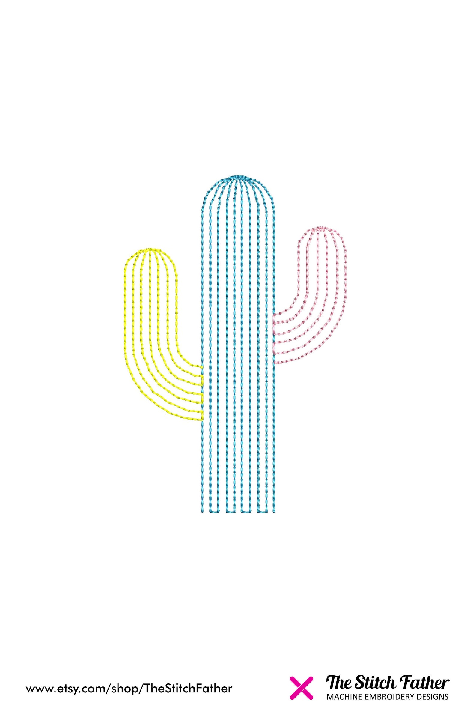 Cactus Machine Embroidery Design Mini Indian Cactus Boho - Etsy