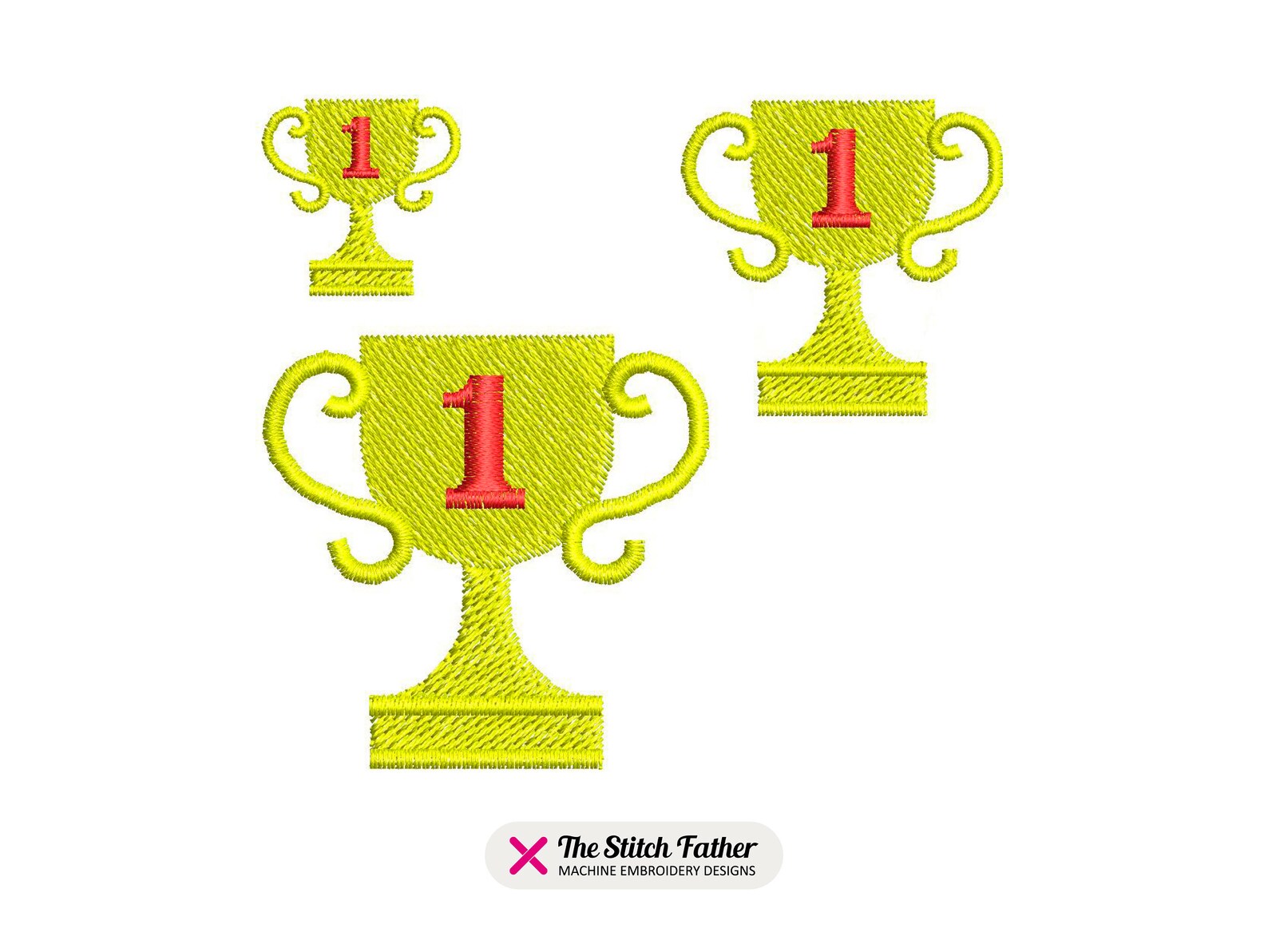 Mini Cup Machine Embroidery Design – Trophy - Victory Winner - Team ...